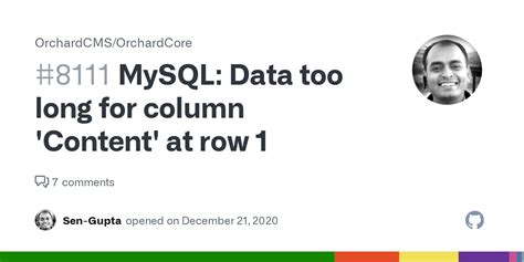 Mysql Data Too Long For Column Content At Row 1 · Issue 8111