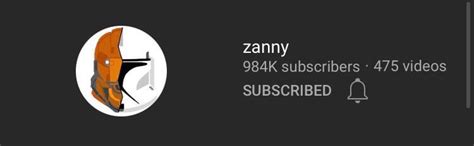 Lets Take A Moment To Acknowledge That Zanny Is Near To 1 Mil Subs
