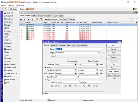It Mikrotik Limit Different Bandwidth With Simple Queue For Day And Night
