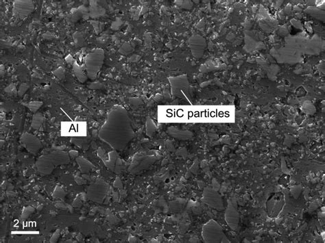 Sem Micrograph Of Sicp Al Composite Download Scientific Diagram