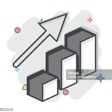 Graphique À Barres Dicônes Lié Au Symbole De Visualisation 3d Style Comique Conception Simple