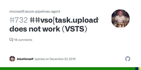 Vso Taskuploadfile Does Not Work Vsts · Issue 732 · Microsoft