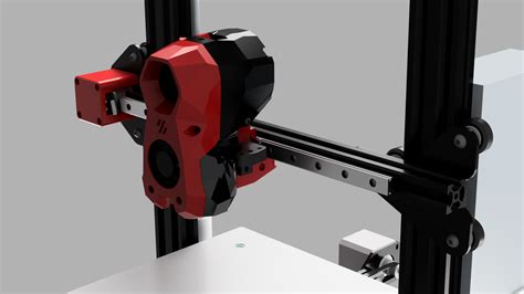 Ender 3 Stealthburner Carriage With Linear Rail And BlTouch Par