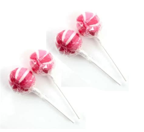 Raspberry Flavour Lollipop Pack Of 4 Posted Pick And Mix Sweets