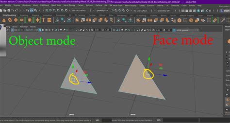 Pivot In Object Mode And Face Mode Is Not On The Same Position Autodesk Community