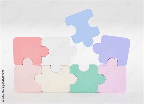 Jigsaw Puzzle Connecting Symbol Of Teamwork Problem Solving Cooperation Partnership