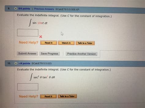 Solved Evaluate The Indefinite Integral Use C For The Chegg