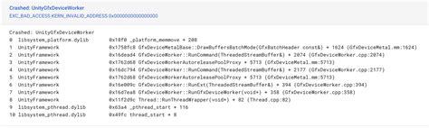 Ios Gameunity Only Crashes On Sp Apple Developer Forums