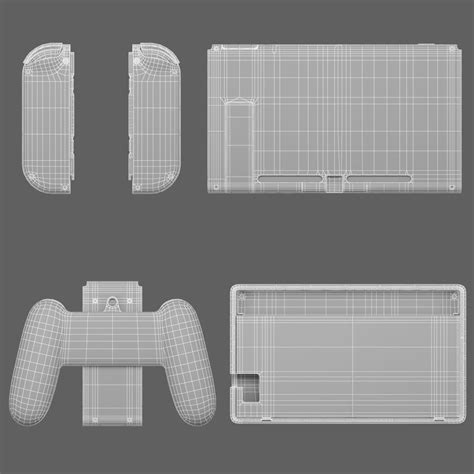 Nintendo Switch Set 3d Model For Vray