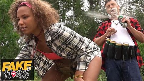 Fake Hostel Dutch Ebony Camper Pity Fucks Lonely Guy In Creampie Sex