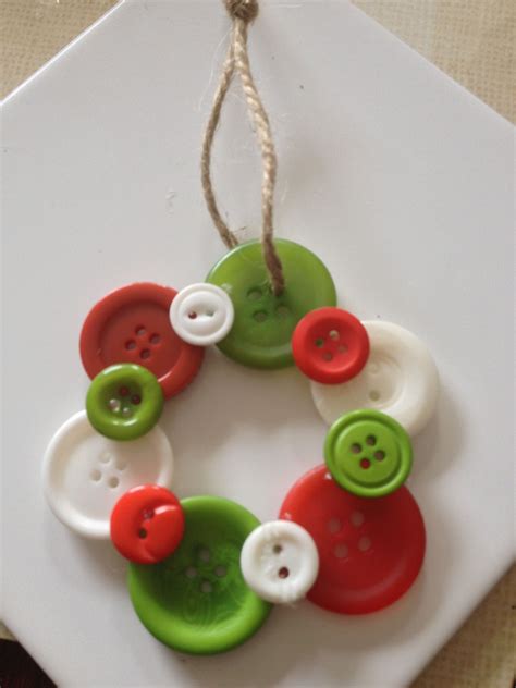 Button Ornament For Christmas Tree Christmas Button Crafts Christmas Ornament Crafts