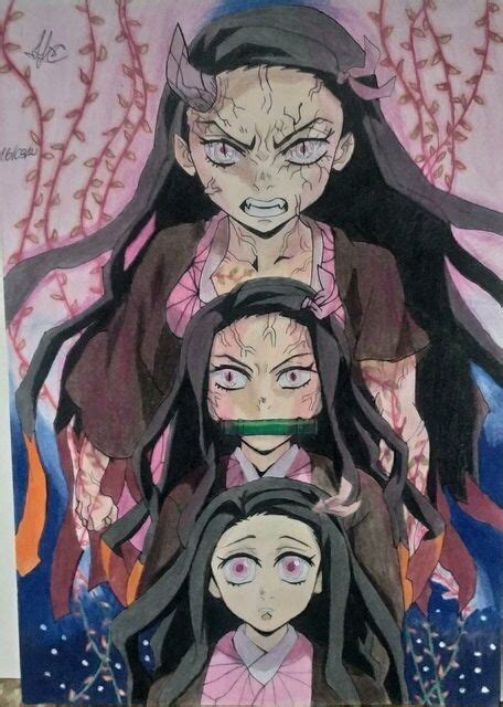 Artstation Kamado Nezuko Evolution From Kimetsu No Yaiba