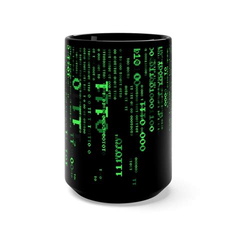 The Matrix Coder Mug Computer Science T Coffee Cup Black Mug 15 Or