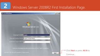 Installing Windows Server 2008 R2 PPTX