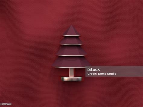 빨간 편평한 장면 직물 질감 금 금속 객체 장식 크리스마스 개념 3d 렌더링 3차원 형태에 대한 스톡 사진 및 기타 이미지 3차원 형태 개념 개체 그룹 Istock