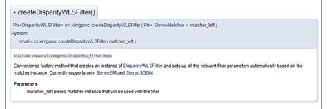 Call The Function Of Createdisparitywlsfilter In Ximgproc · Issue