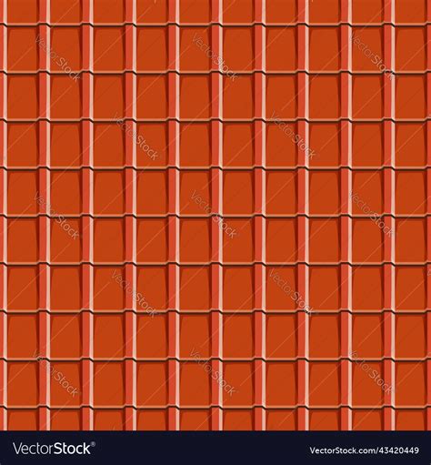 Orange Roof Tile Seamless Pattern Background Vector Image