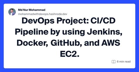 Md Nur Mohammad On Linkedin Devops Project Cicd Pipeline By Using