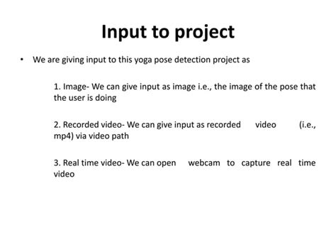 Yoga Pose Detection Using Deep Learning Project Ppt Pptx
