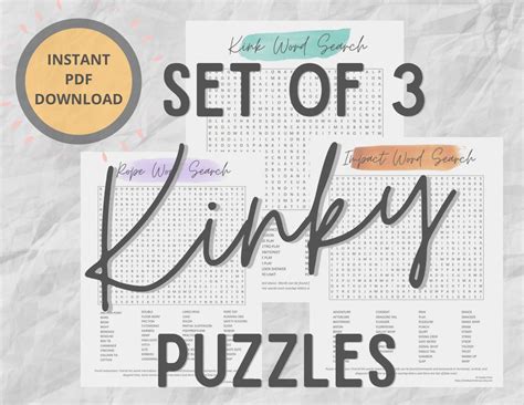 Kink Bdsm Impact Rope Word Search Puzzle Sexy Date Night Games Bdsm