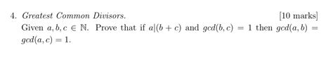 Solved 4 Greatest Common Divisors 10 Marks Given Chegg