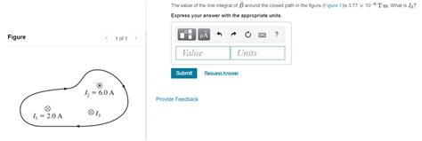 Solved The Value Of The Line Integral Of B Around The Closed Chegg Com