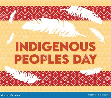Indigenous People Celebrate Happy Indigenous Peoples Day Stock Vector Illustration Of