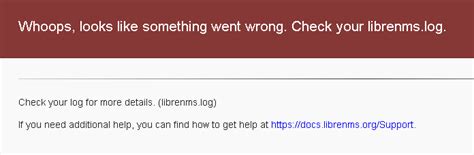 Librenms Giving Error When Trying To Access Any Page Help Librenms Community
