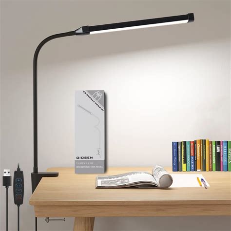 Oiosen Led Lámpara De Escritorio Con Pinza Largo Cuello De Cisne
