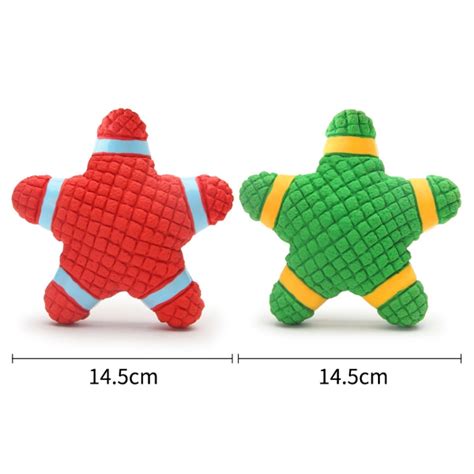 개 보컬 장난감 라텍스 몰라 물린 개가 물린 장난감 사양 불가사리 레드