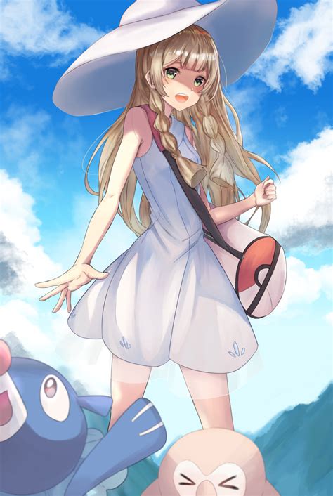 Lillie Rowlet And Popplio Pokemon And More Drawn By Seolinjang Danbooru