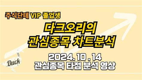 2024년 10월 14일 다크오리 주식 관심종목 공유영상 코리아써키트 고려산업 휴온스 신테카바이오 액토즈소프트 장 마감