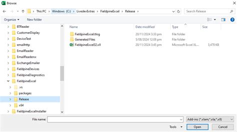Microsoft Excel Addin Installation Instructions