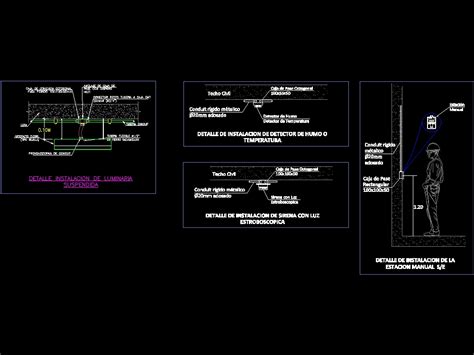Emergency Luminaire Smoke Detector Control In Dwg 6251 Kb Cad Library