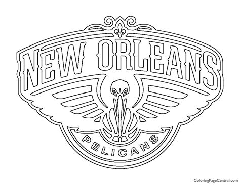 New Orleans Pelicans Coloring Pages Coloring Nation