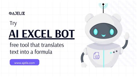 Ai Excel Bot Free Tool That Translates Your Text Into A Formula Ai For Data Analysis Ajelix