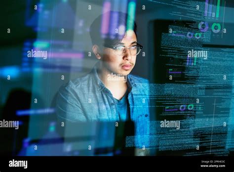 Hes A Ted Programmer A Young Computer Programmer Looking Through