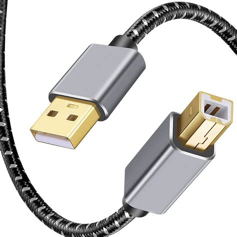 Usb 20 Printer Cable 15ft Braided Zinc Alloy Case Usb A To B Cable