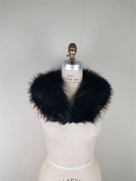 Vintage Black Fur Muff Gem
