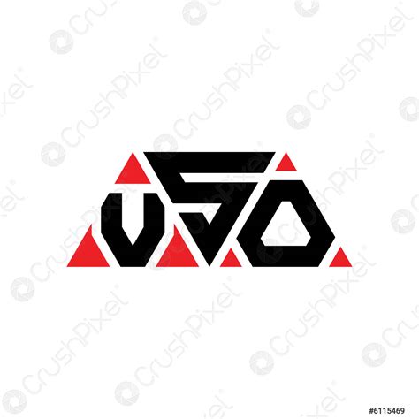 VSO Triangle Letter Logo Design With Triangle Shape VSO Triangle Stock Vector 6115469