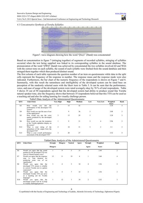 Development Of Text To Speech System For Yoruba Language Pdf Technology And Computing