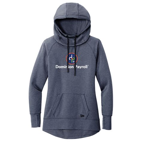 Dpgo Logo New Era Ladies Tri Blend Fleece Pullover Hoodie Bluefin