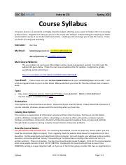 SyllabusCISC Spring Pdf CISC ONLINE Intro To CIS Spring Course Syllabus
