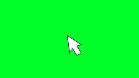 Mouse Click Symbol With Circle On Green Screen