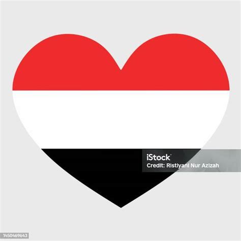 하트 모양으로 예멘 국기의 벡터 그림입니다 0명에 대한 스톡 벡터 아트 및 기타 이미지 0명 공휴일 국가 관광명소 Istock