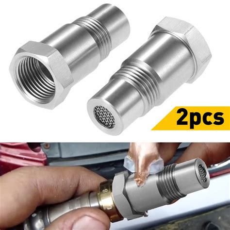 10pcs O2 Oxygen Sensor Spacer Adapter Extender Extension Straight 45mm M18 1 5 Extension Spacer