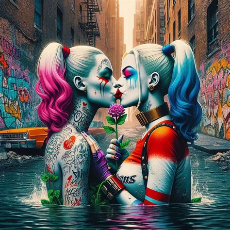 Harley Quinn Kisses Everyone By Iancranium On Deviantart