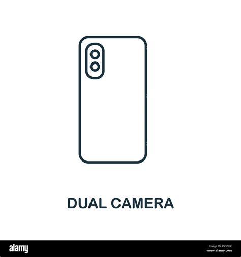 Dual Camera Icon Monochrome Style Design From Visual Device Collection Ui Pixel Perfect