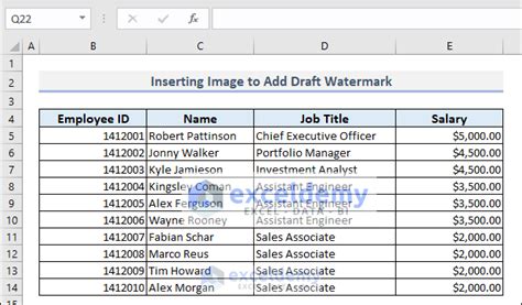 How To Add Draft Watermark In Excel Easy Ways ExcelDemy
