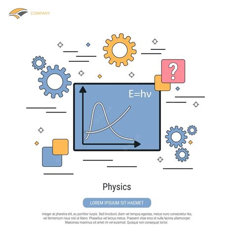 Premium Vector Physics Flat Contour Style Vector Concept Illustration